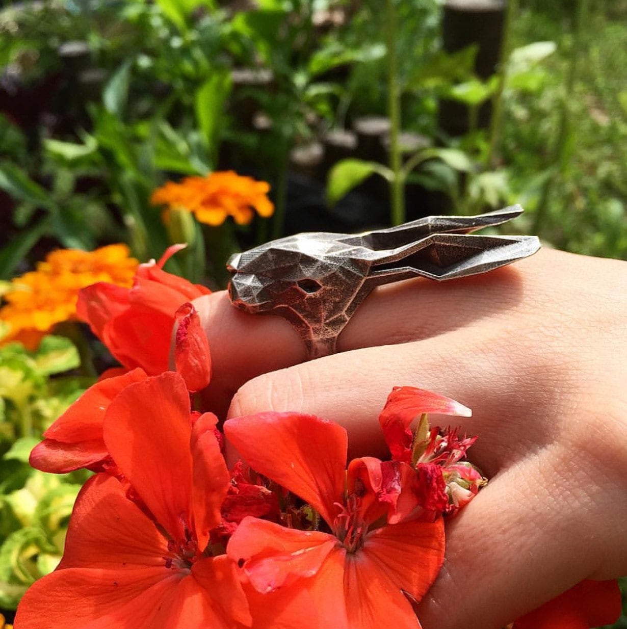 RABBIT HARE RING Sterling Silver Vvilk | Etsy