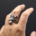 SPIDER RING- Sterling Silver 925 Adjustable Tarantula Ring- Geometric ...