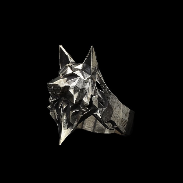 Wolf Ring - Etsy