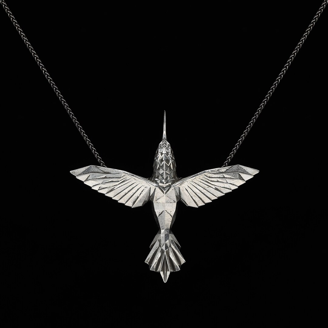 HUMMINGBIRD PENDANT- Sterling Silver- Vvilk - Etsy