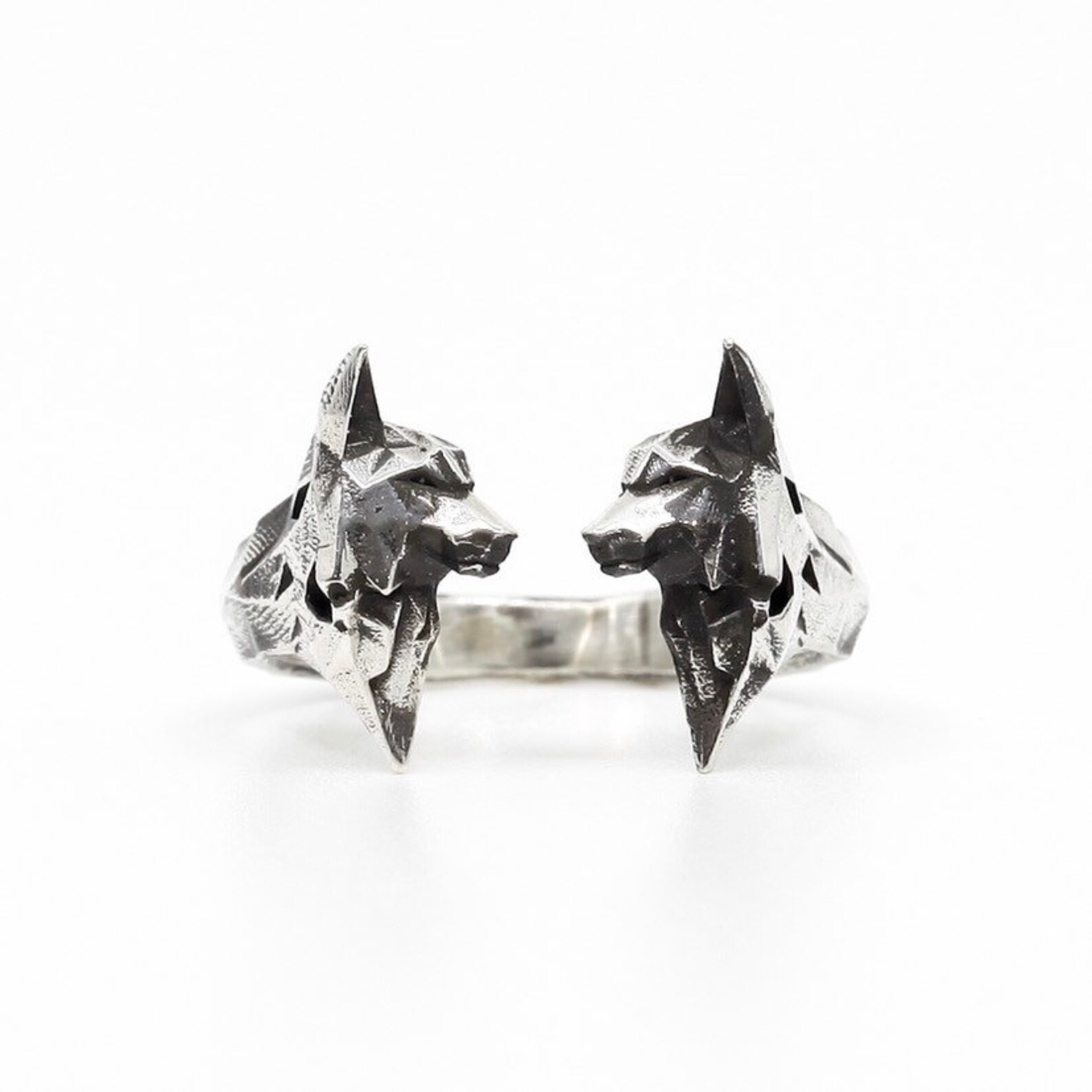 ADJUSTABLE WOLF RING Sterling Silver Statement Wolf Ring - Etsy