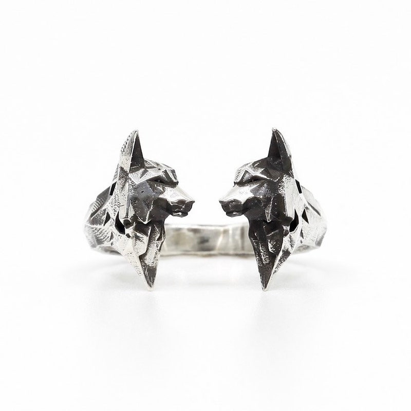 Wolf Ring - Etsy