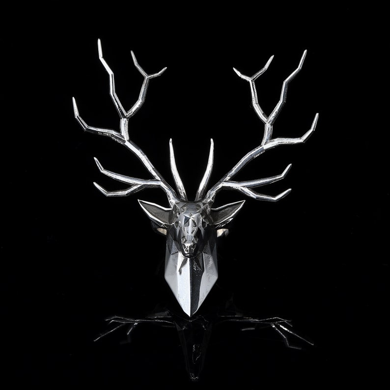 STAG- DEER RING- Sterling Silver- Vvilk - Etsy