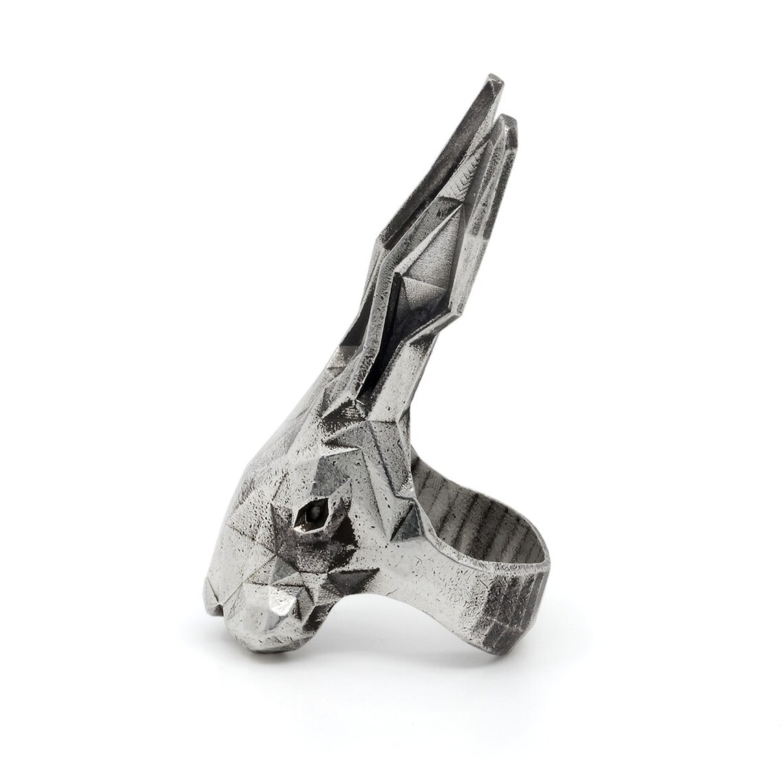 RABBIT HARE RING Sterling Silver Vvilk | Etsy
