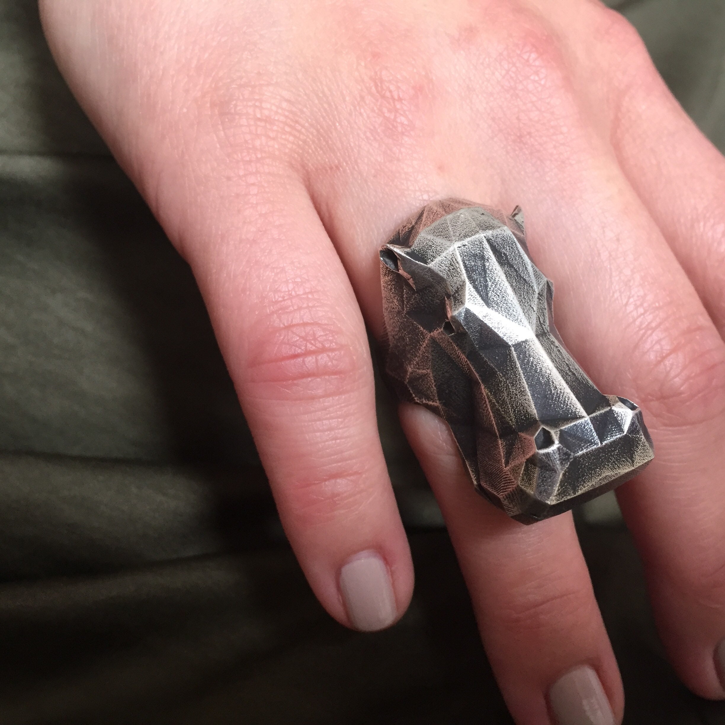 HIPPOPOTAMUS RING Sterling Silver Vvilk | Etsy