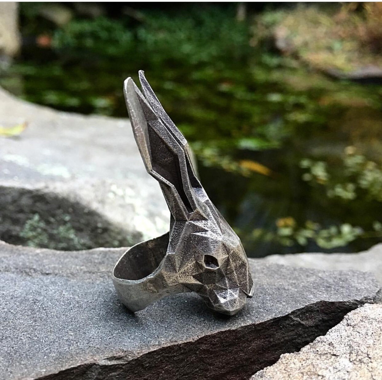 RABBIT HARE RING Sterling Silver Vvilk | Etsy