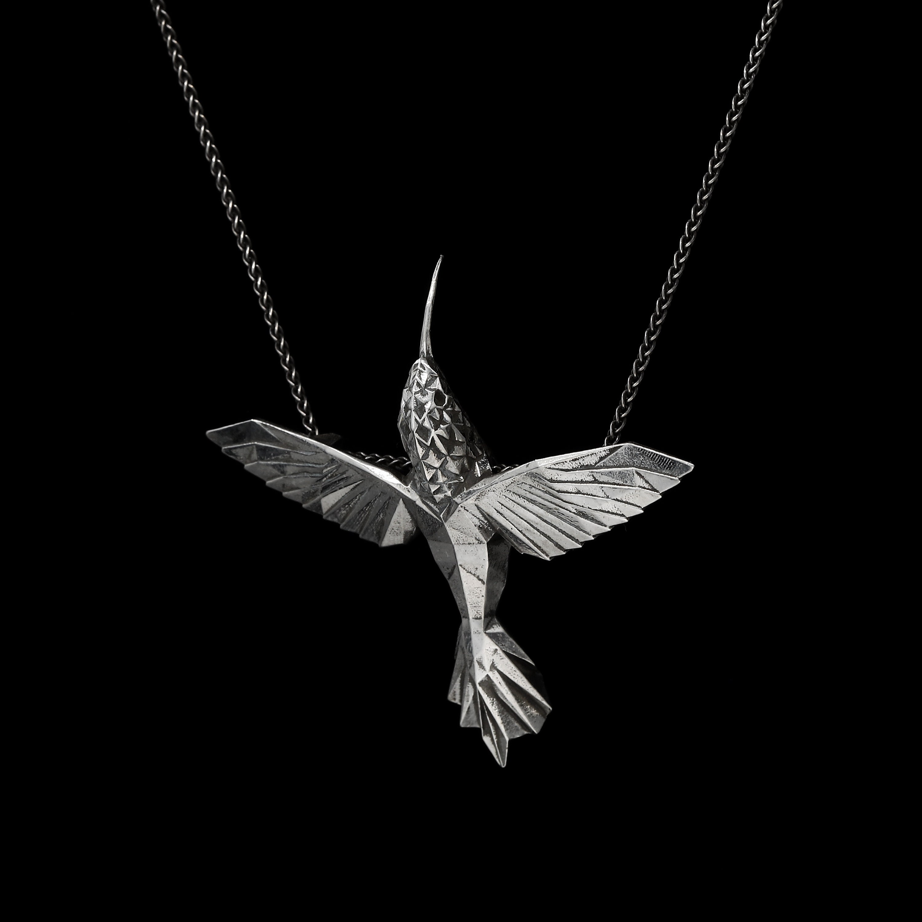 HUMMINGBIRD PENDANT- Sterling Silver- Vvilk - Etsy
