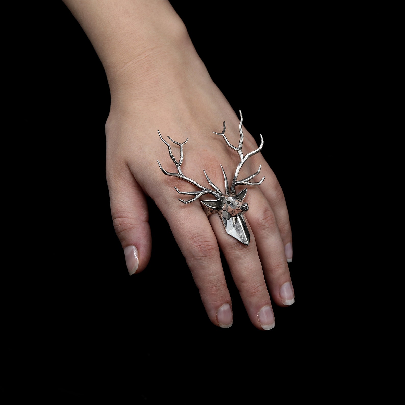 STAG- DEER RING- Sterling Silver- Vvilk - Etsy