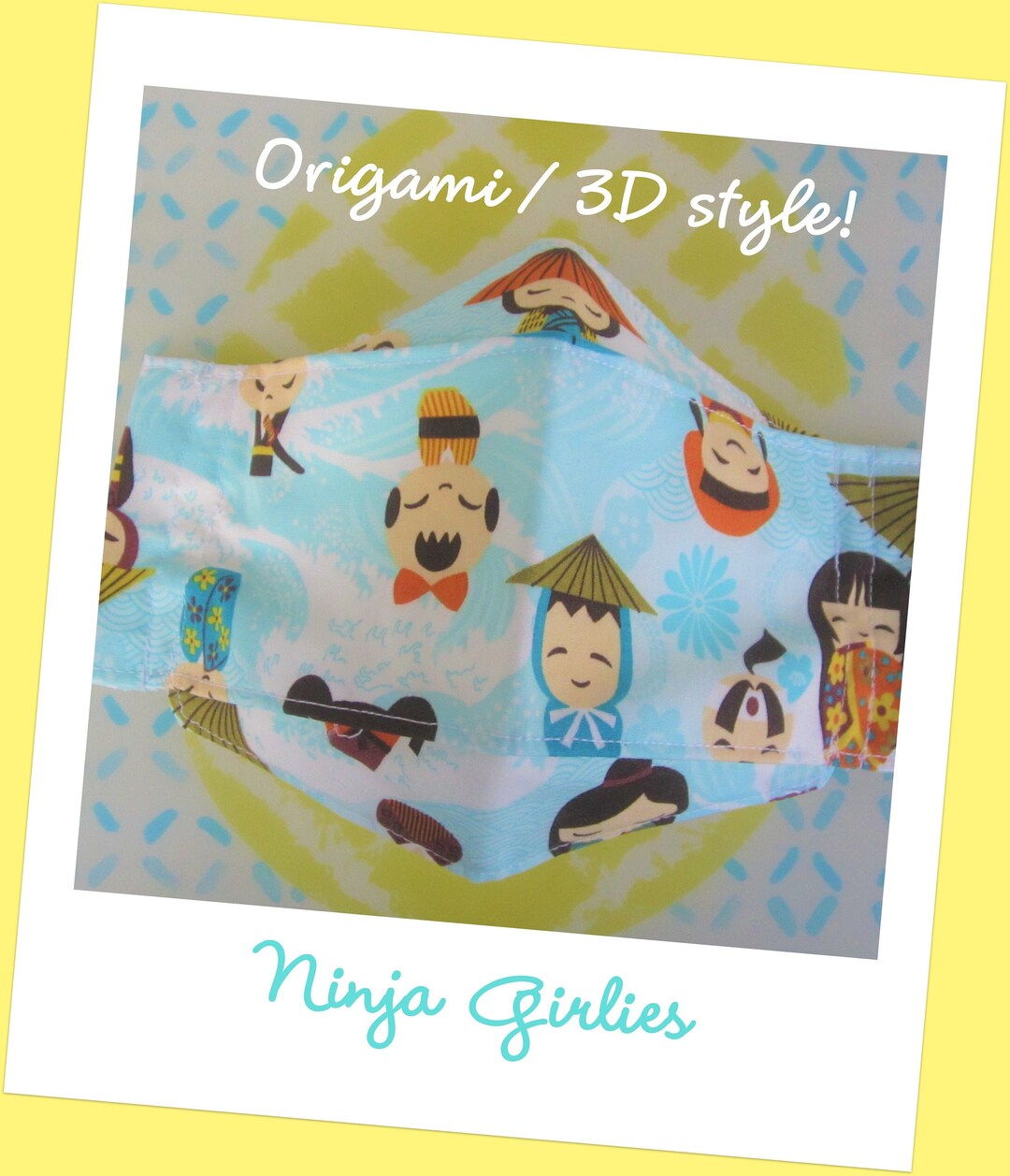 Aloha Face Mask Origami 3D Style Removable Nose Wire - Etsy
