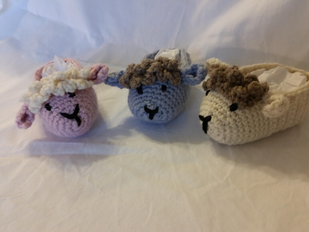 Sheep Booties, Crochet Booties in Baby Blue, Baby Pink and Cream, Wool ...