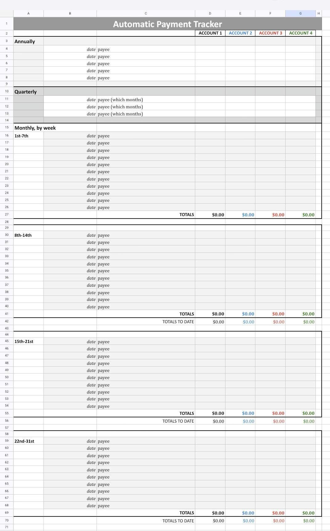 Automatic Payment Tracker - Etsy