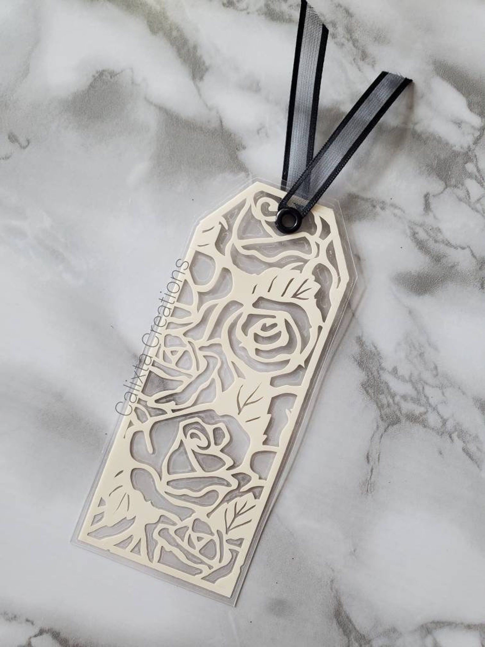 Roses Laminated Bookmark | Etsy