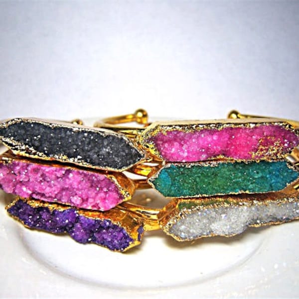 Druzy Stone Bracelet - Etsy