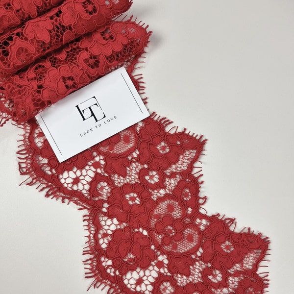 Red Lace Trim - Etsy