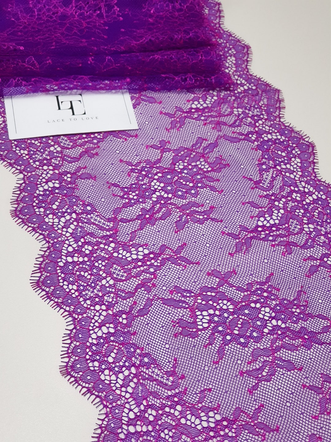 Purple Lace Trim With Pink, French Lace Chantilly Lace, Wedding Lace ...