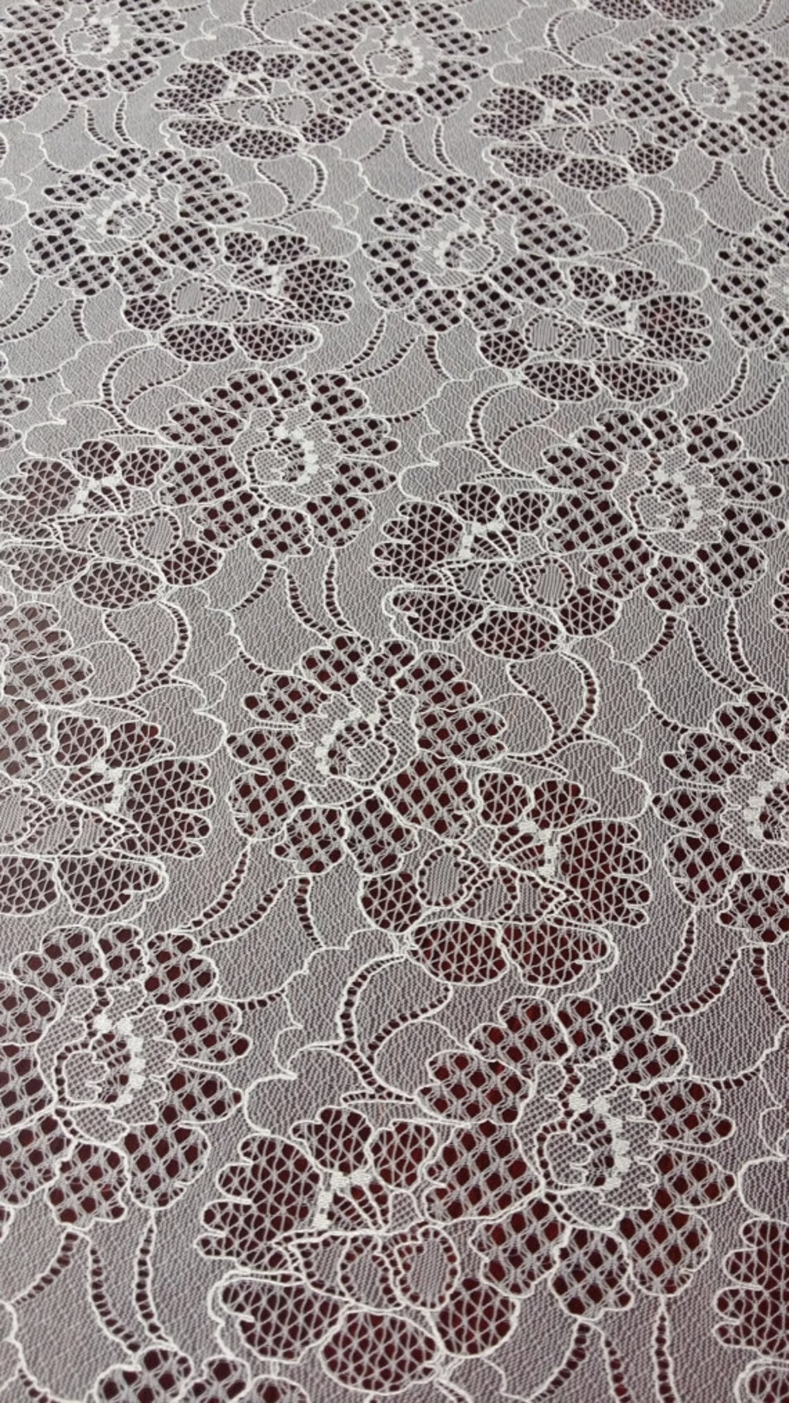 Snow White Lace Fabric Embroidered Lace French Wedding Lace - Etsy