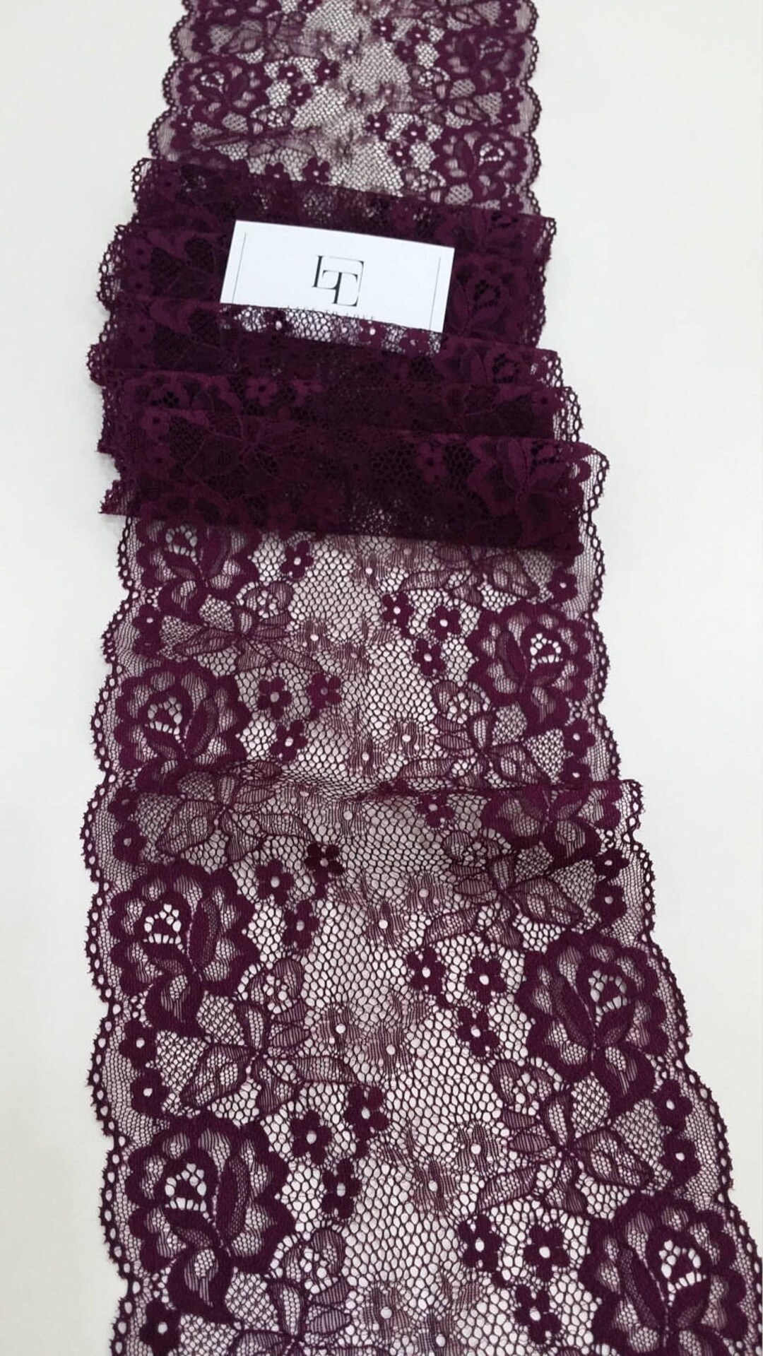 Violet Stretch Lace Trim, Lingerie Elastic Lace, French Stretch Lace ...