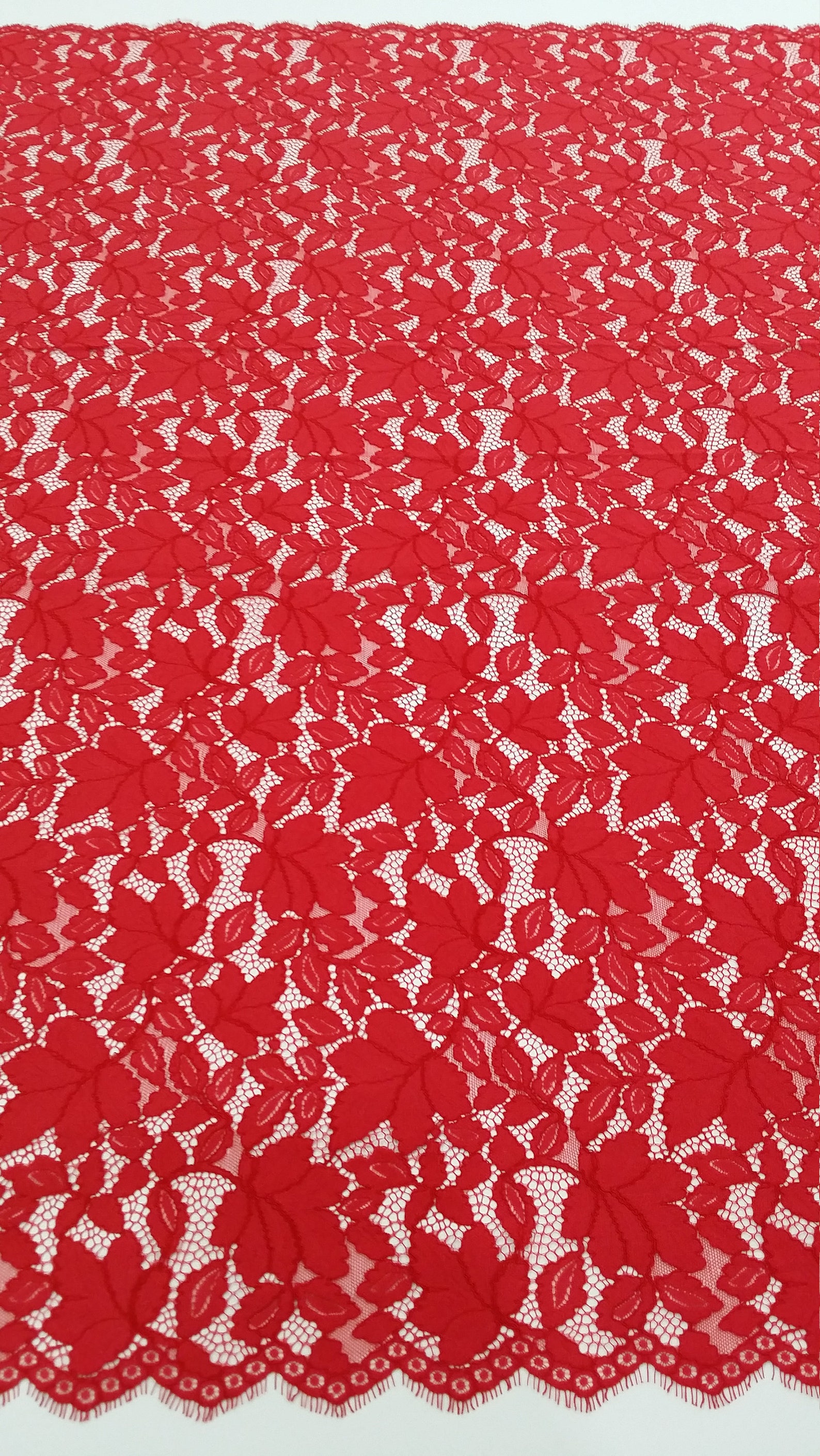 Red Lace Fabric by the Yard France Alencon Lace Bridal Lace | Etsy