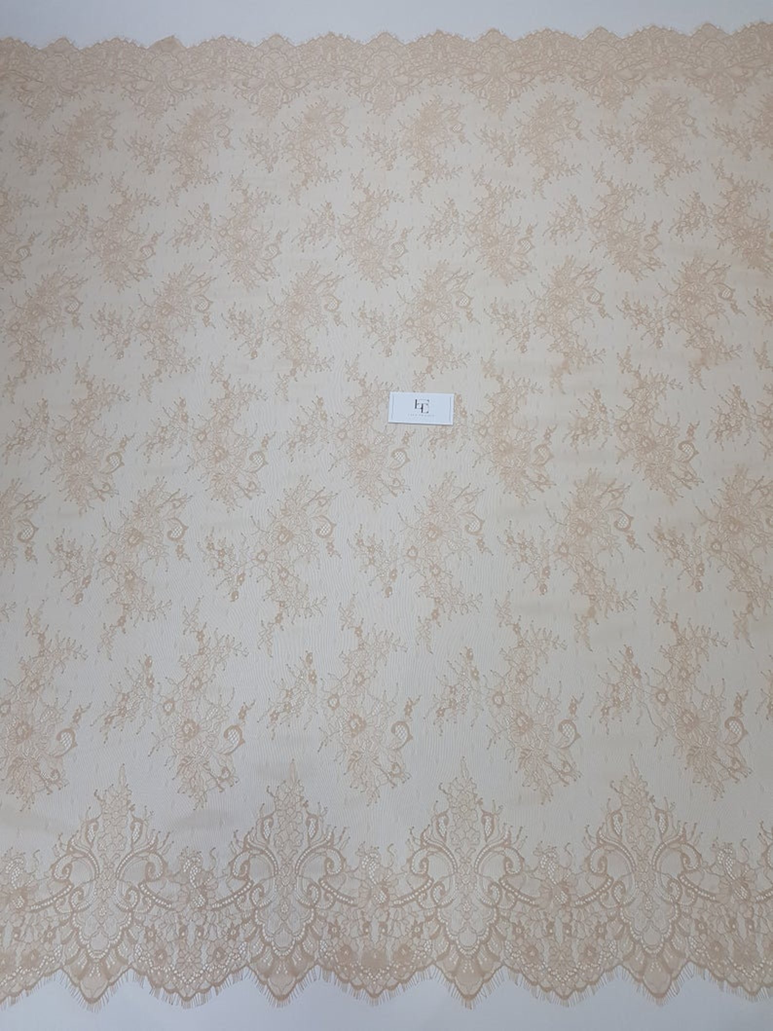 Beige Lace Fabric Dark Ivory French Lace Chantilly Lace - Etsy