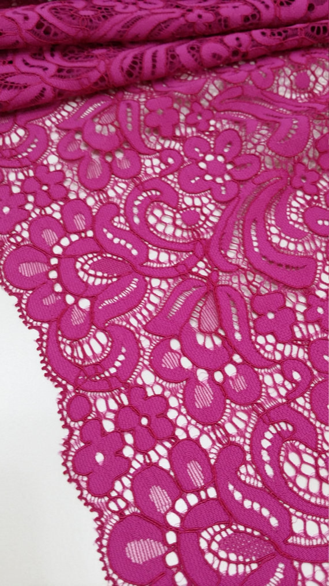 Pink lace Trim Chantilly Lace French Lace Bridal lace | Etsy