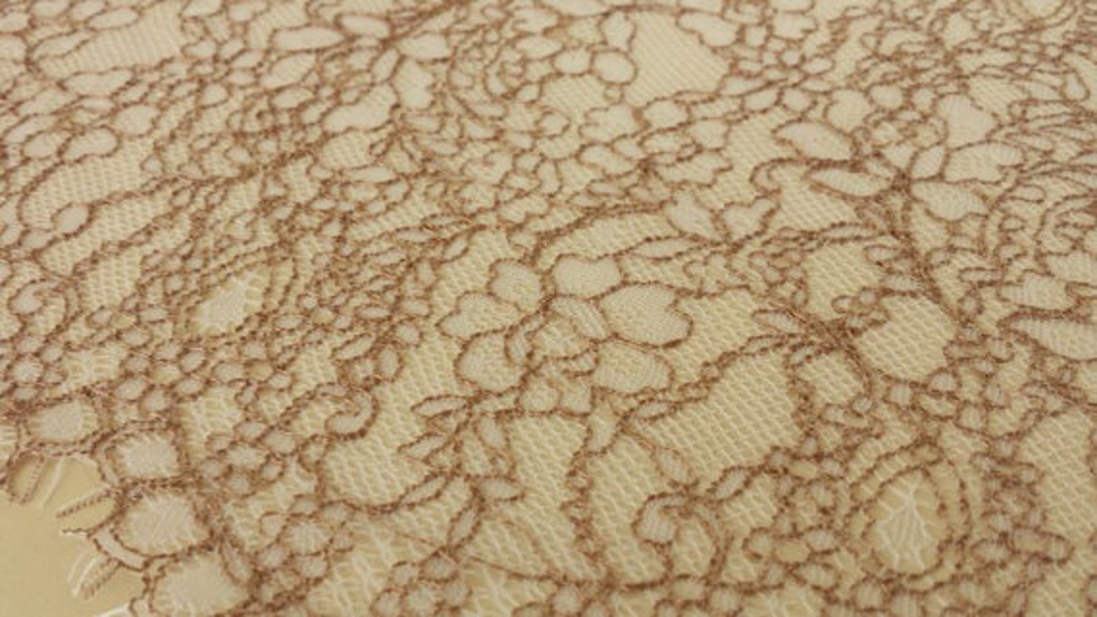 Ivory Red Brown Lace Trim by the Yard French Lace Chantilly - Etsy