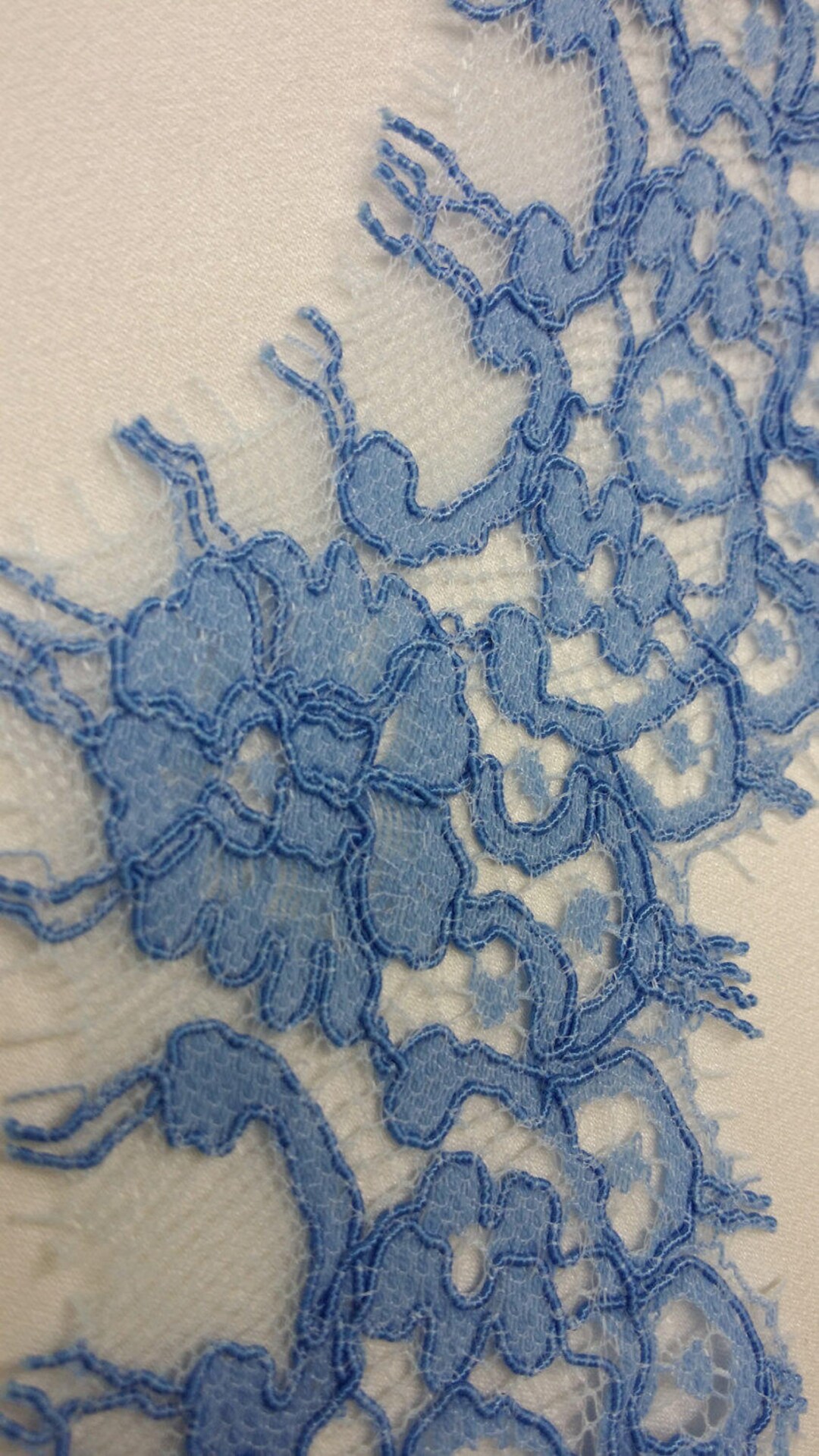 Blue Lace Trimming, French Alencon Lace, Bridal Gown Lace, Wedding Lace ...