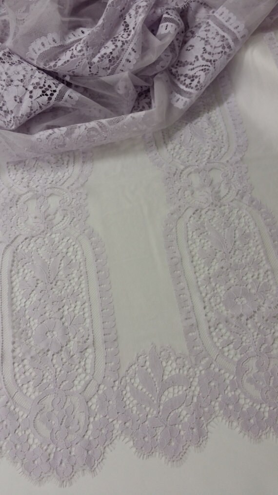 Light Lilac Lace Fabric by the Yard French Lace Chantilly Lace | Etsy