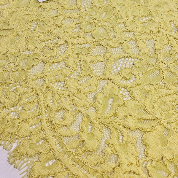 Yellow Lace Fabric - Etsy UK