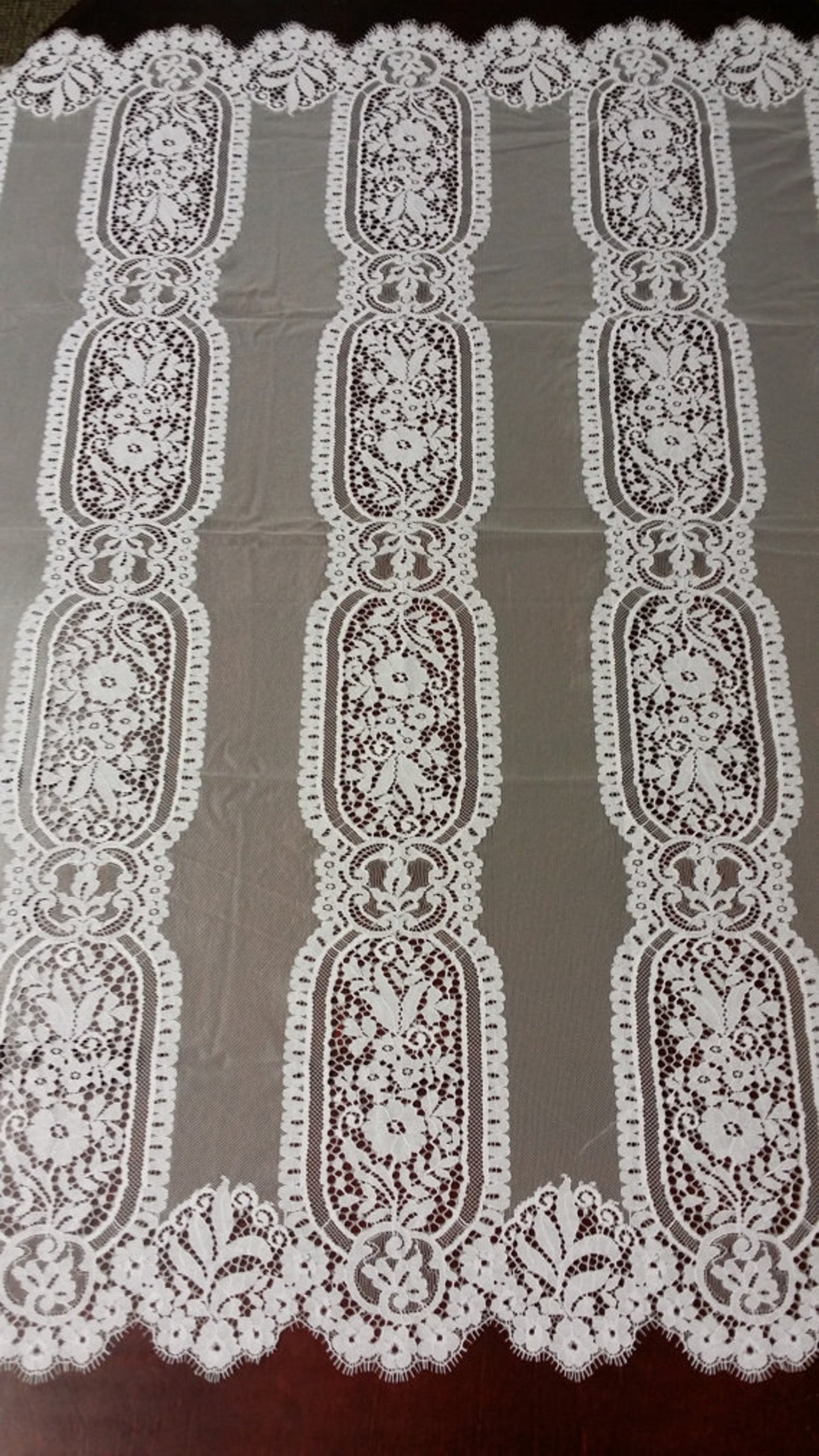 Light lilac lace fabric by the yard French Lace Chantilly Lace | Etsy