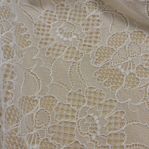 Snow White Lace Fabric, Embroidered Lace, French Wedding Lace Bridal ...