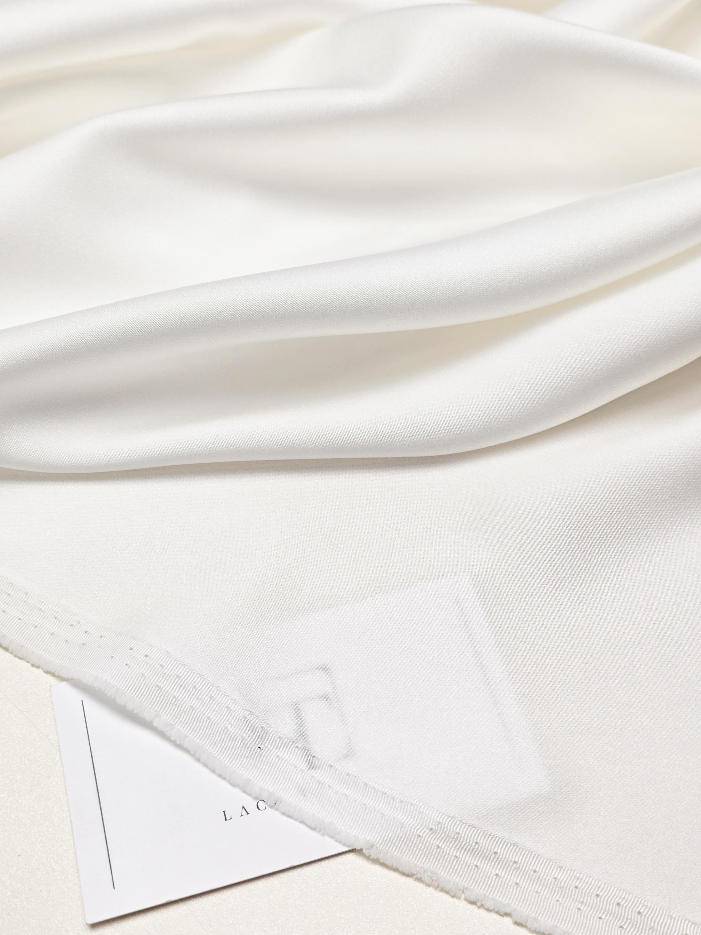 White Duchess Satin Fabric by the Yard, Light Ivory Bridal Fabric ...