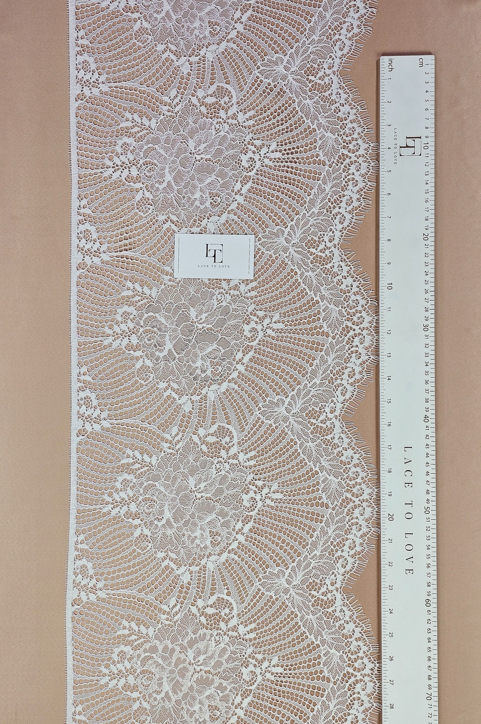 Ivory Lace Trimming by the Yard, French Lace, Alencon Lace, Bridal Gown ...