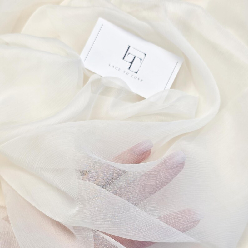 Crinkled Silk Chiffon Fabric, 53 Inches (135 Cm) Wide, Sold by the Yard ...