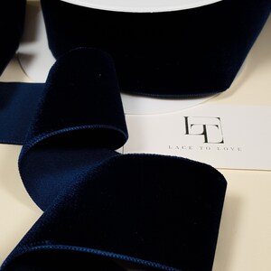 Dark Blue Velvet Ribbon, Velvet Fabric Ribbon Gift Bow, Hair Ribbon ...