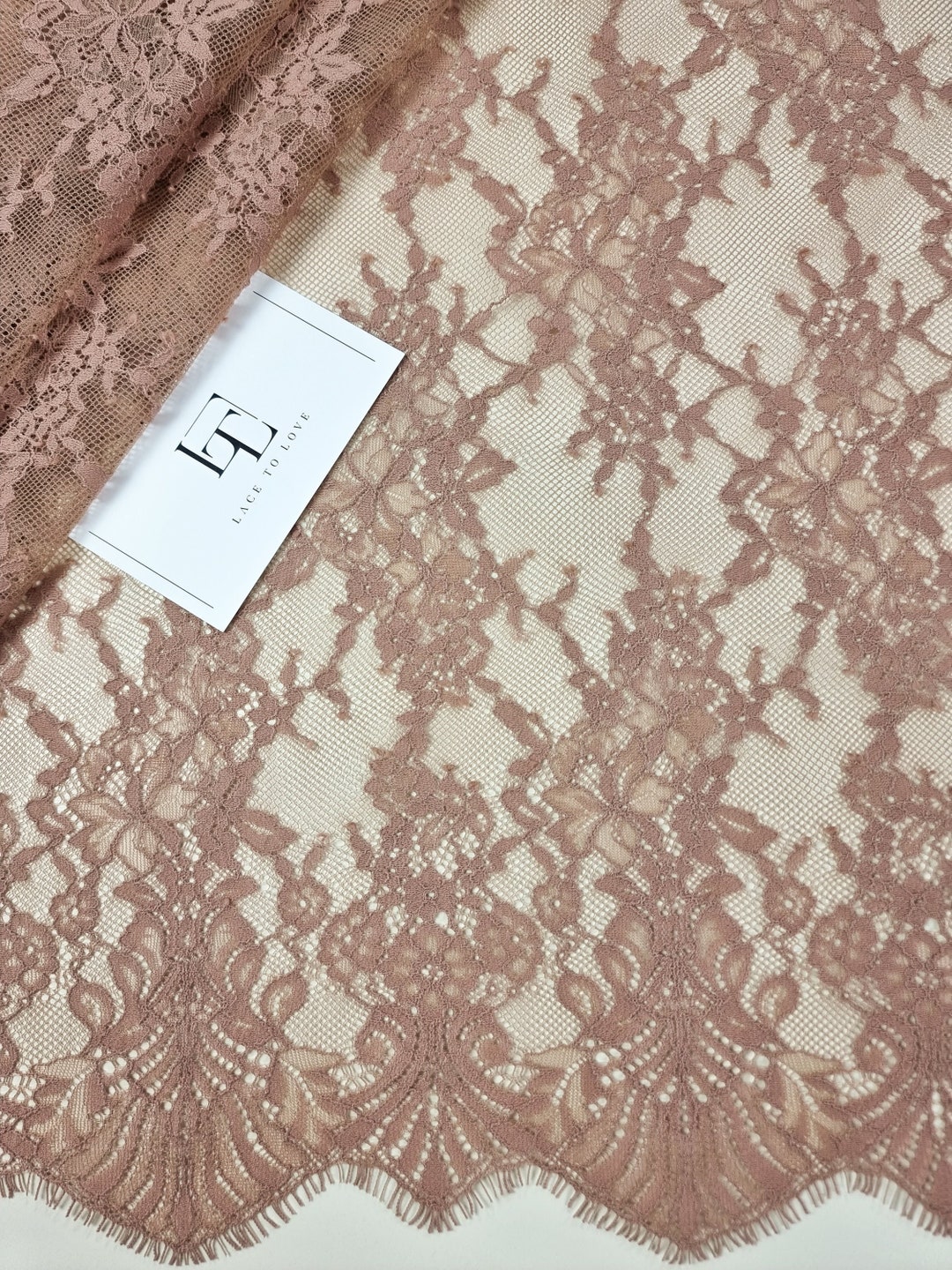 Light Brown Lace Fabric, French Lace, Chantilly Lace Bridal Lace ...