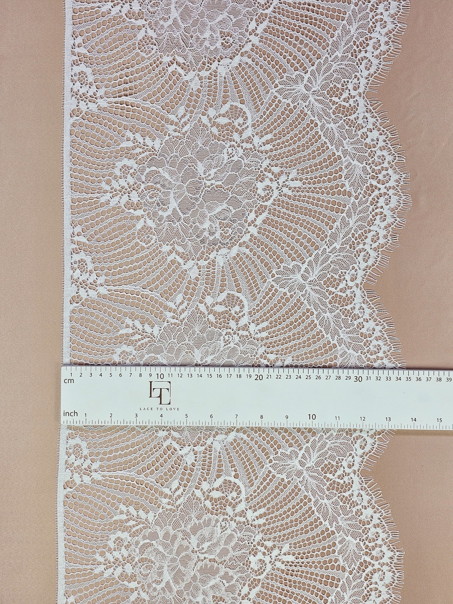 Ivory Lace Trimming by the Yard, French Lace, Alencon Lace, Bridal Gown ...