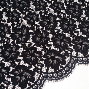 Black Lace Fabric by the Yard, L33396 - Etsy