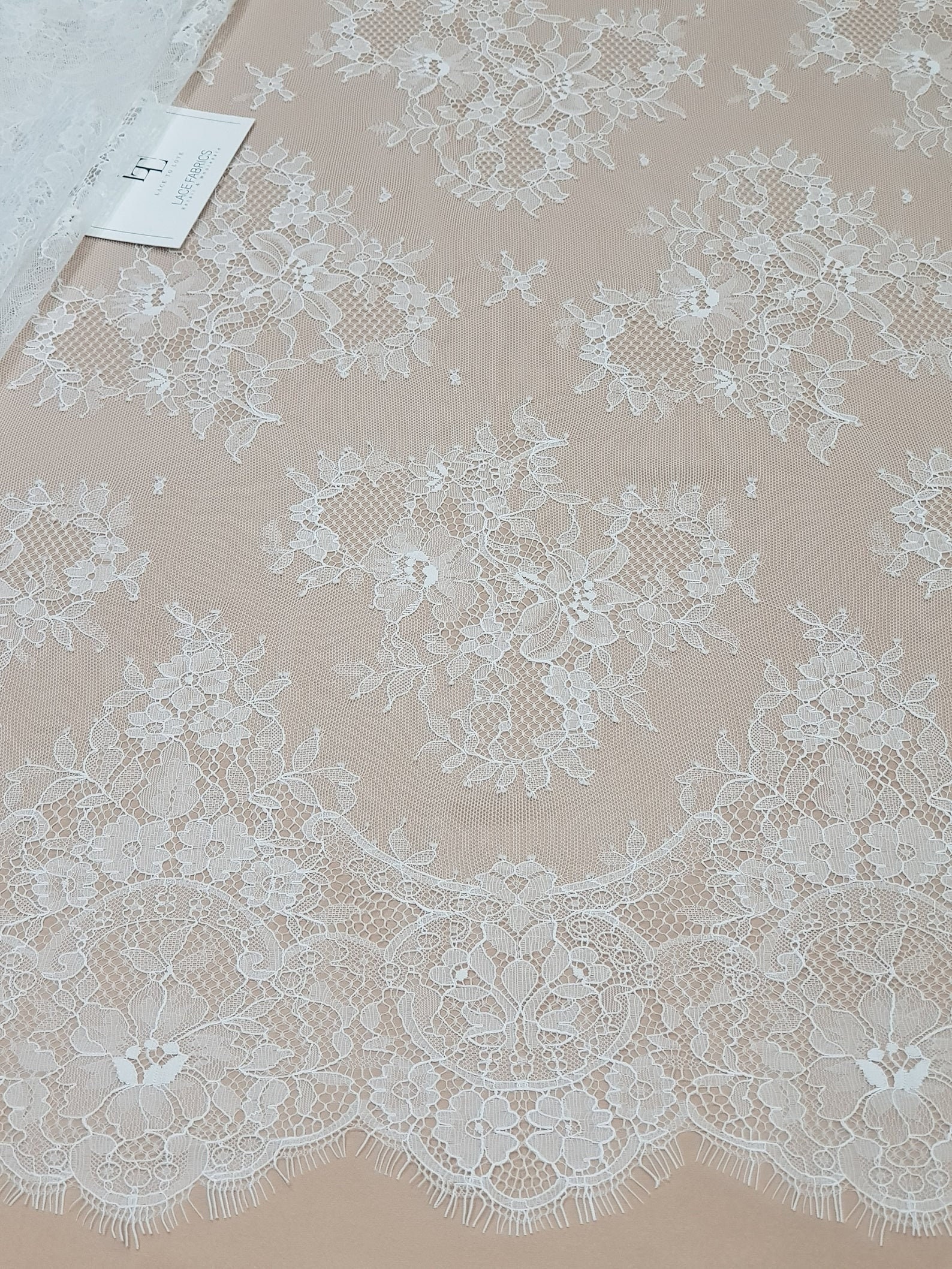 Off White Lace Fabric French Lace Chantilly Lace Bridal - Etsy