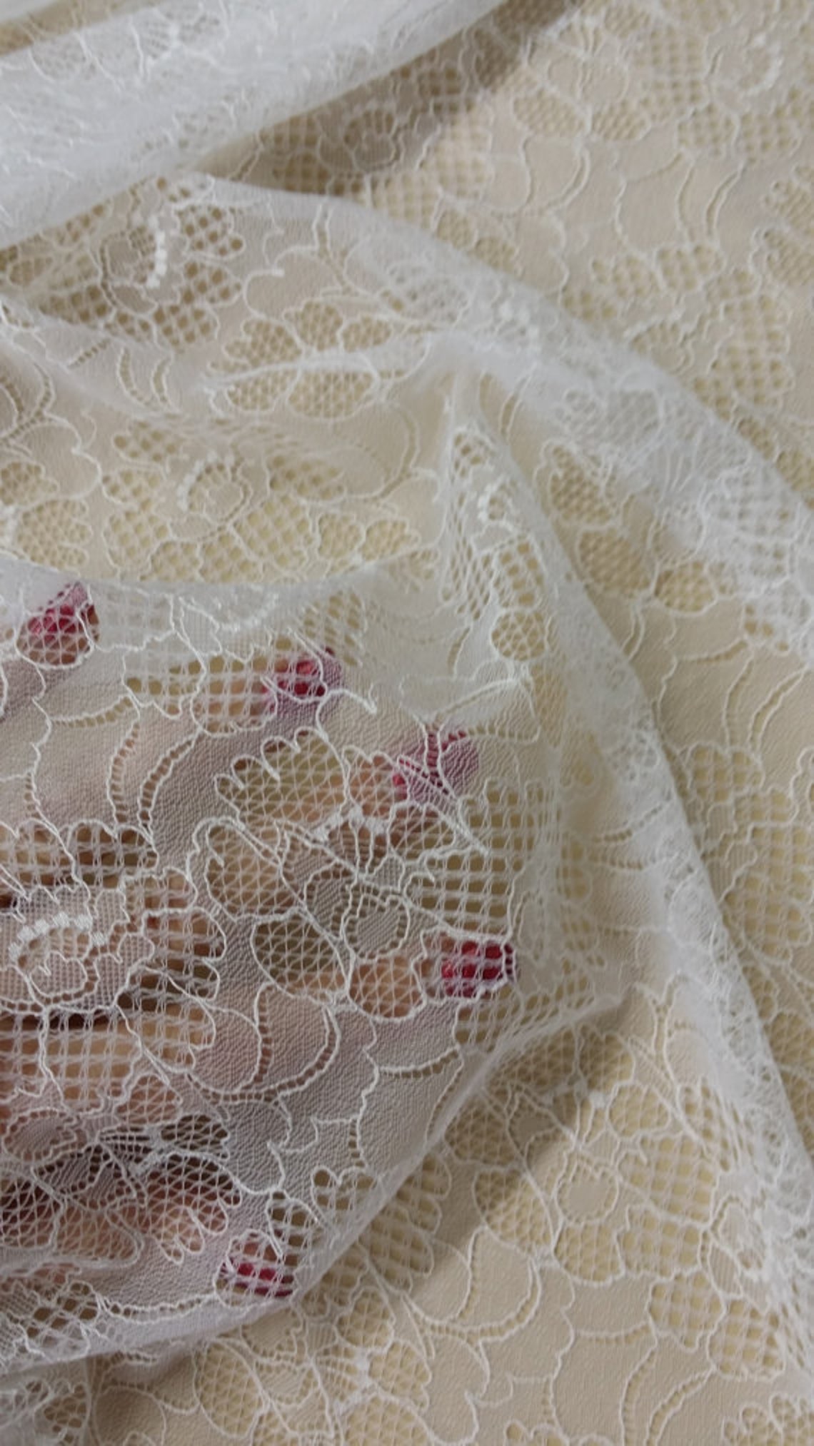 Snow White Lace Fabric Embroidered Lace French Wedding Lace - Etsy