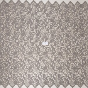 Gray Lace Fabric Guipure Lace, Alencon Lace, Scalloped Eyelash Lace ...