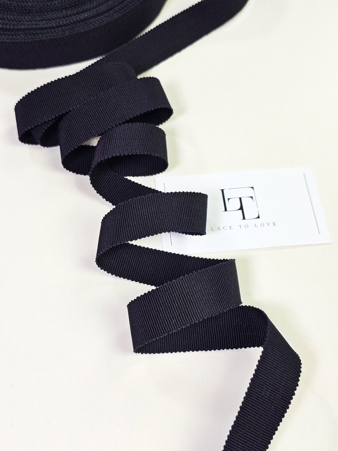 Black Cotton Grosgrain Ribbon, Haberdashery Grosgrain Finishing, Hair ...