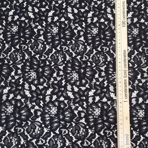 Black Lace Fabric by the Yard, French Lace, Embroidered Wedding Lace ...