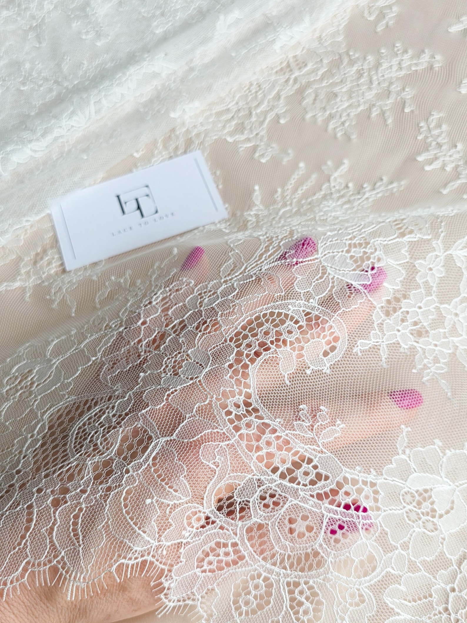 Ivory Delicate French Lace Fabric Chantilly Lace Fabric by the Yard ...