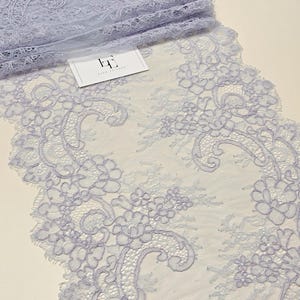 Light Purple Lace Trim, French Chantilly Lace Trimming, Bridal Wedding ...