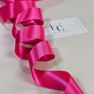 1 Inch Wide Neon Pink Shiny Decoration Ribbon Sold by the Yard ...