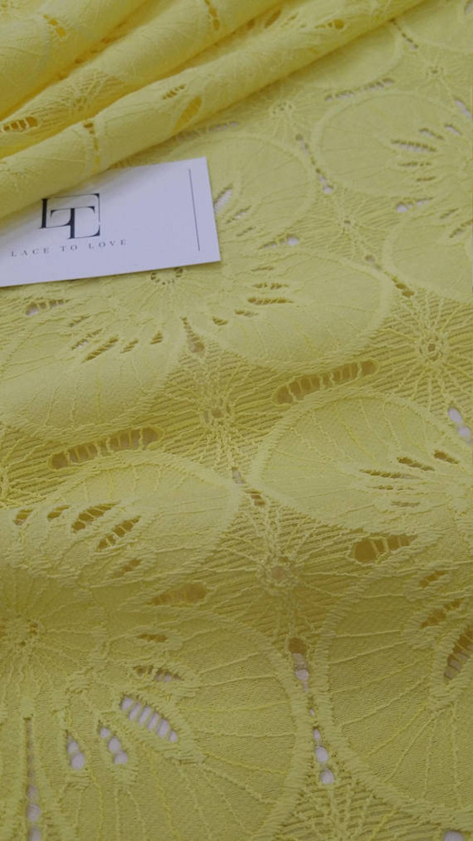 Yellow Lace Fabric French Lace Alencon Lace Bridal Gown - Etsy