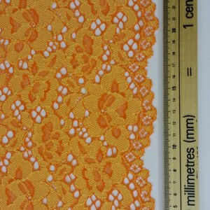 Orange Lace Fabric by the Yard, France Lace, Alencon Lace, Bridal ...
