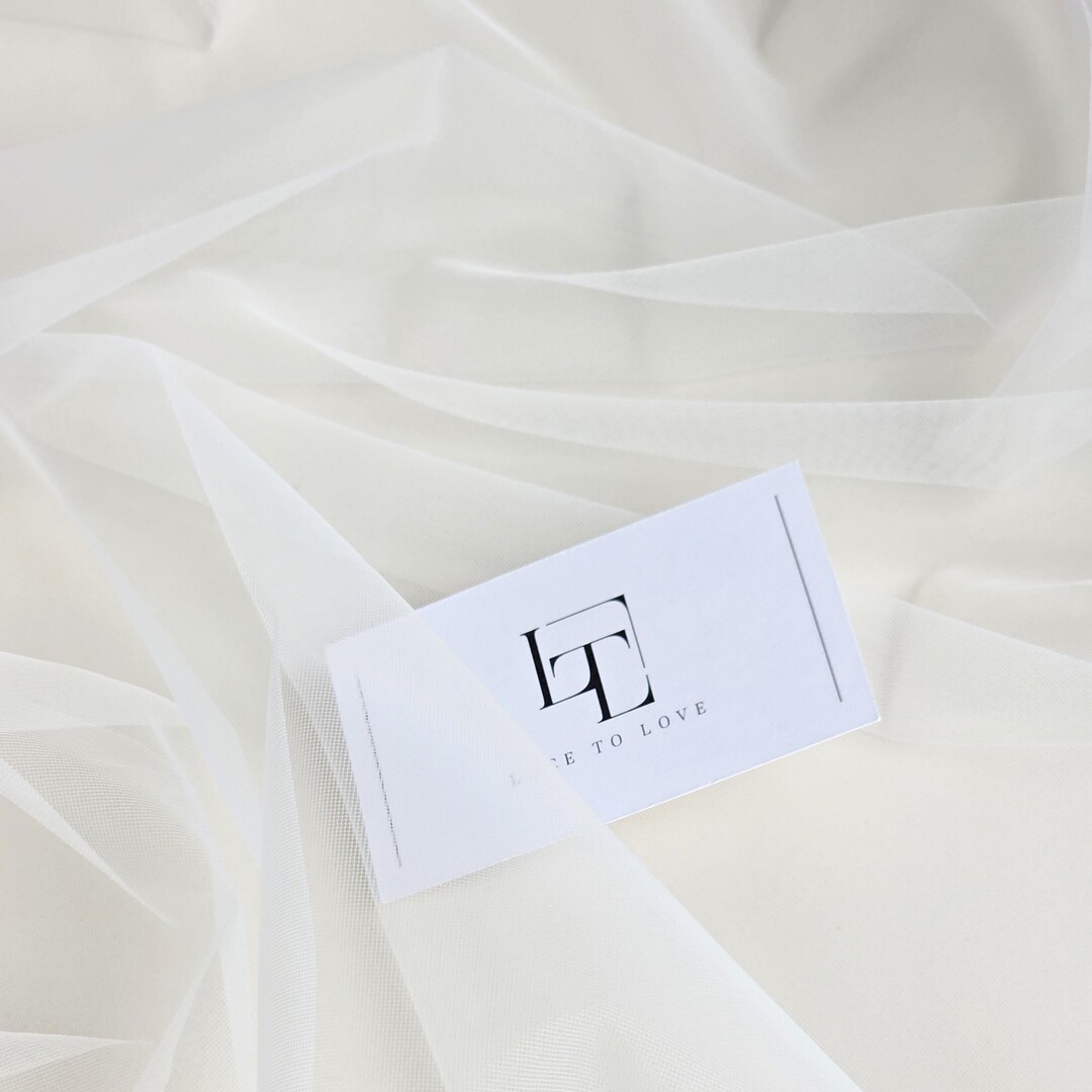 Tela de tul para bodas color marfil claro, suave y delicada, extra ...