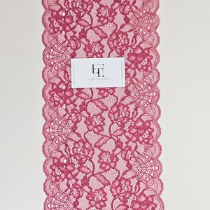 Dusty Pink Stretch Lace, Elastic Haberdashery Lace Ribbon, Narrow Lace ...