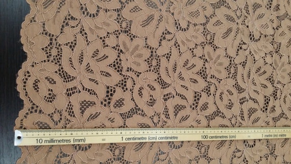 Brown lace fabric by the yard store